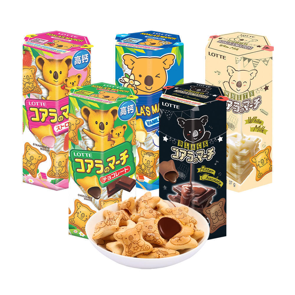 LOTTE Lotte Bear Biscuit 37g*2 Box Sandwich Bear Biscuit Children's Sn – HelloYoung