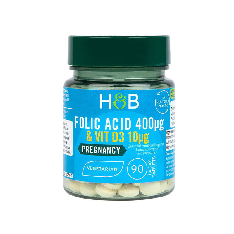 HB Folic Acid+Vitamin D3 90 Tablet Pregnant Nutrition Tablets Active F ...