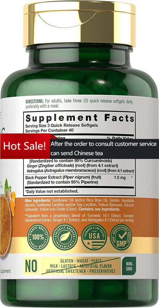 Turmeric Curcumin & Ginger Complex 3000mg | 120 Softgels | by Carlyle ...