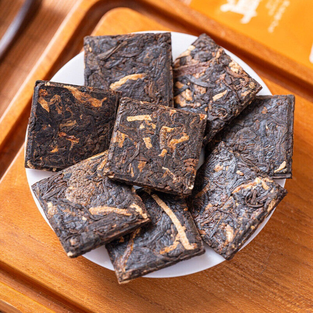 Pu Erh Tea with Dried Tangerine Peel Golden Silk Aged Premium Ripe Ble ...