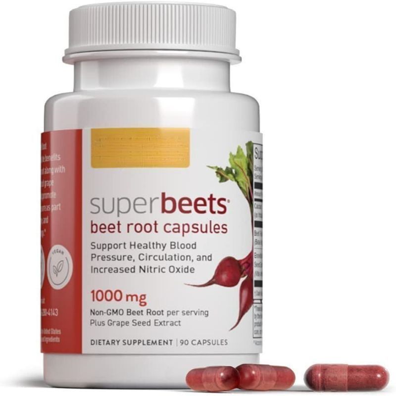 Organic Super Beets Root Capsules 90, 1000mg helps in Brain & Blood ...