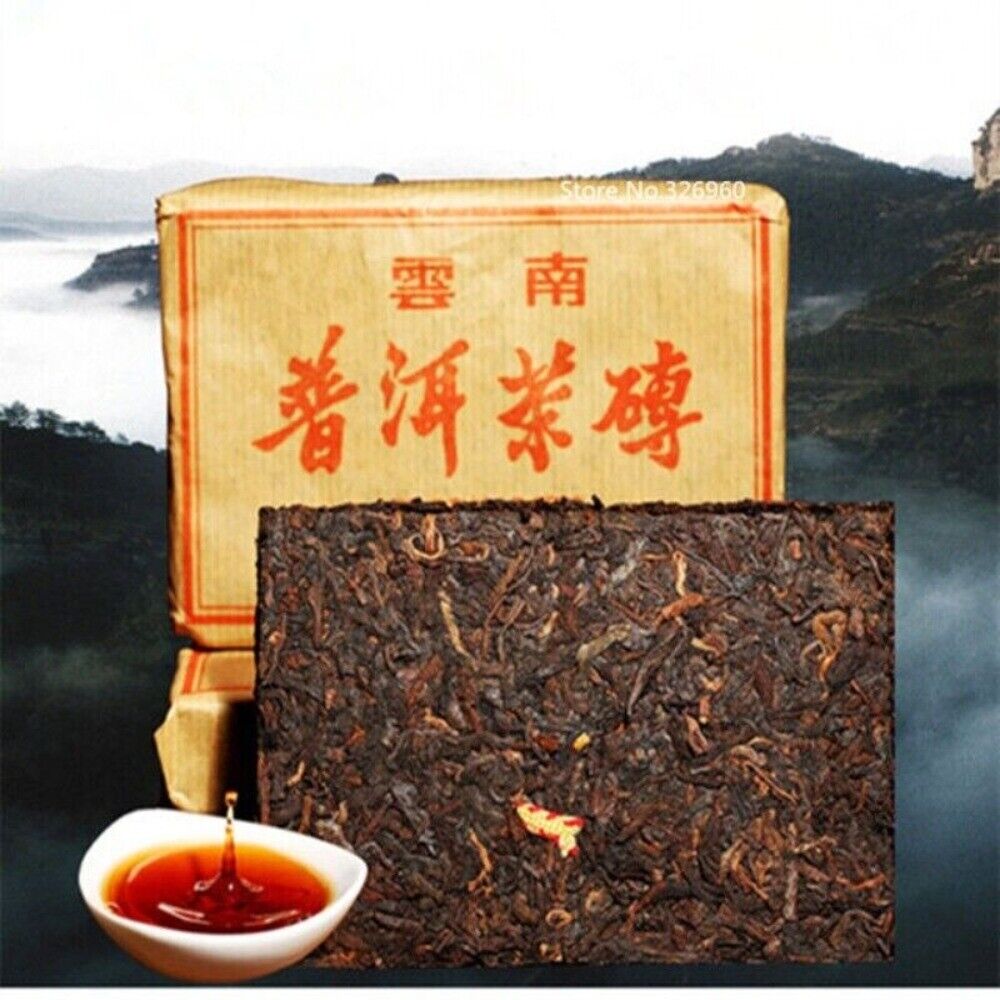 Organic Ripe Pu'er Tea Brick 100g Aged Traditional Chinese Puerh Natur ...