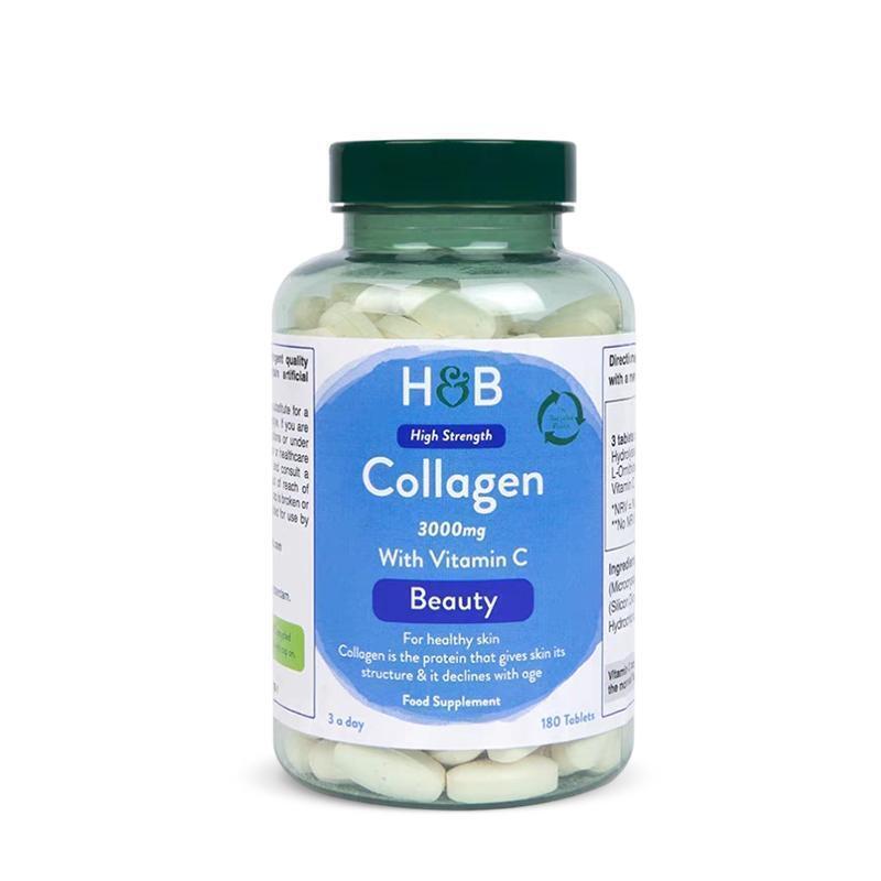 HB HB Triple Hydrolyzed Collagen Tablets 3000mg * 180 Tablets/Bottle ...