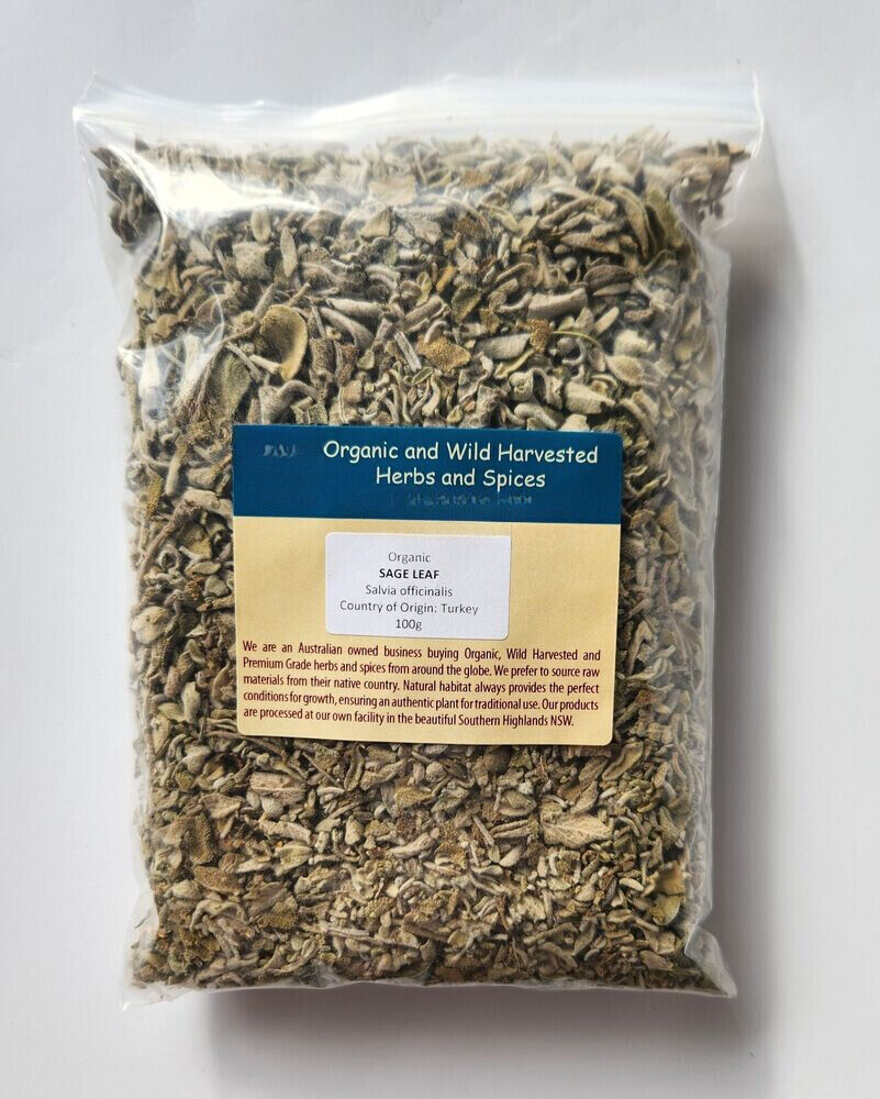 TISANE BIO FEUILLE DE SAUGE 100g Salvia officinalis herbe séchée ...