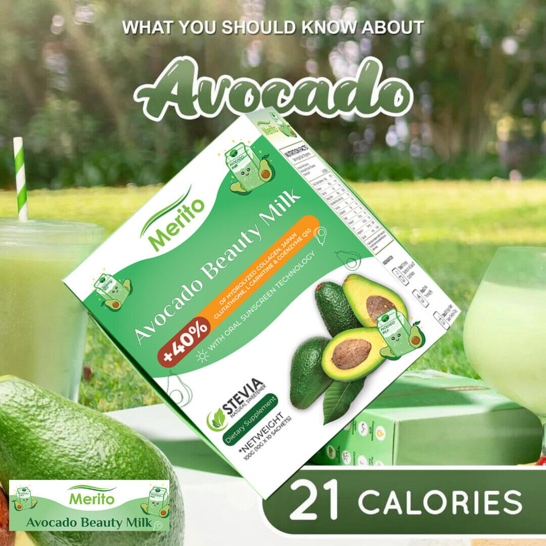 Pure Avocado Beauty Milk Green Juice Powder Instant Solid Drink 10 g*1 ...