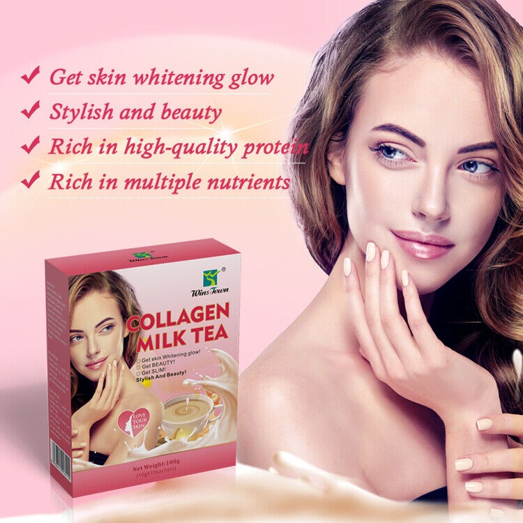Skin Whiten Milk Tea Natural Herbal Beauty Detox Colleagen Milk Tea ...