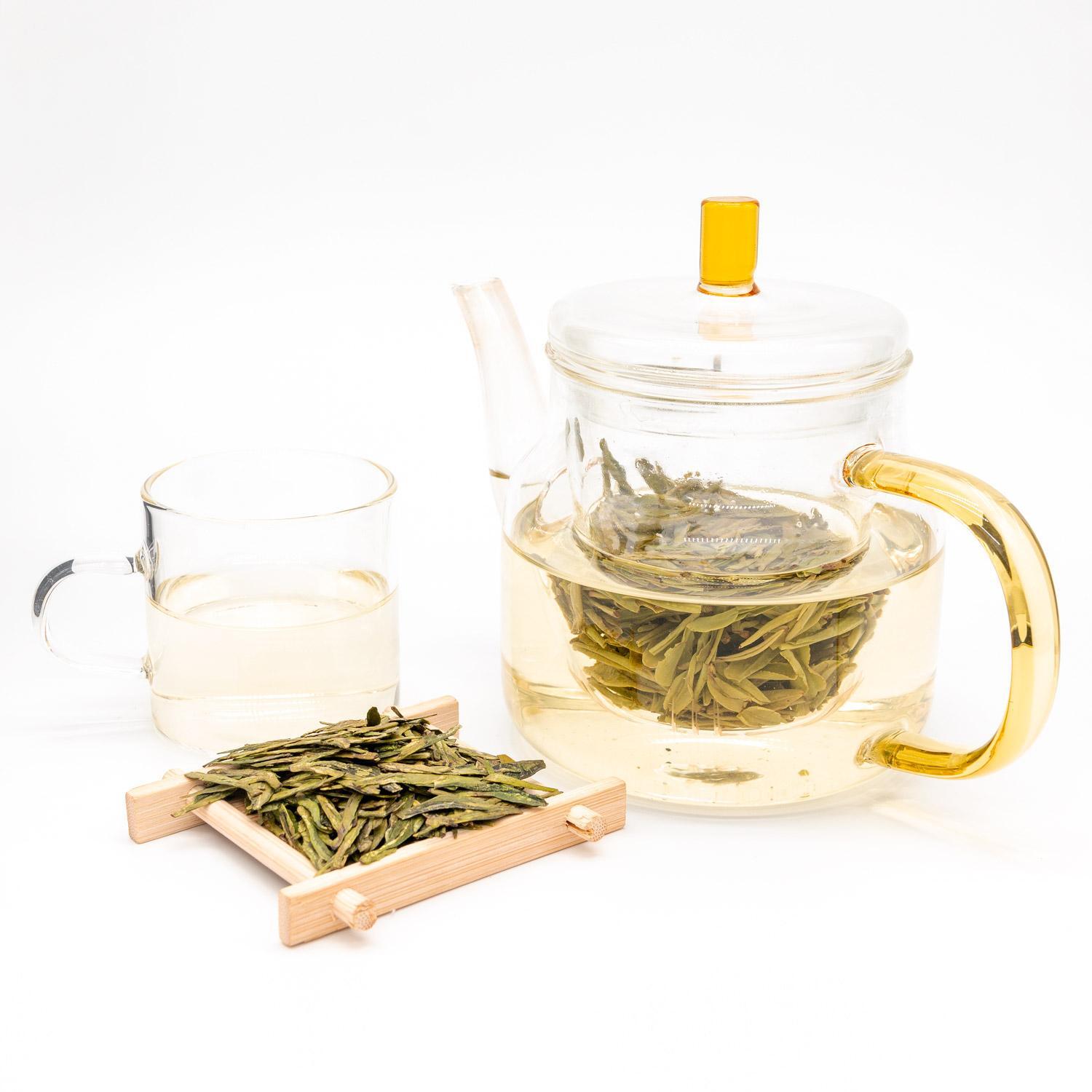 Pure handmade Chinese Long Jing Dragon Well Green Tea Yuqian 1st Grade ...