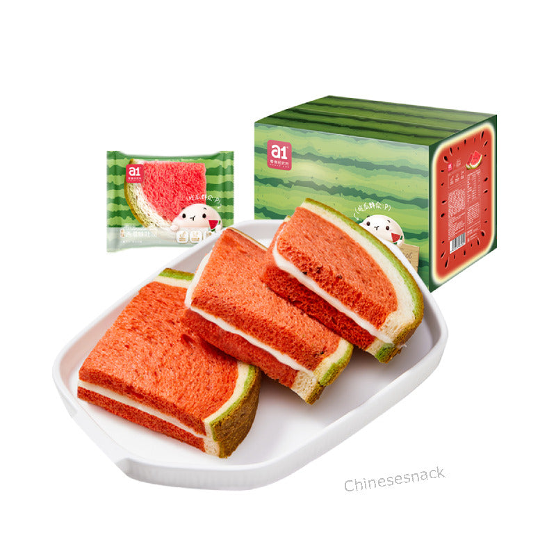 480g a1 WATERMELON Shaped Colored Flavored Breads Toasts Kid's Cute Gi ...